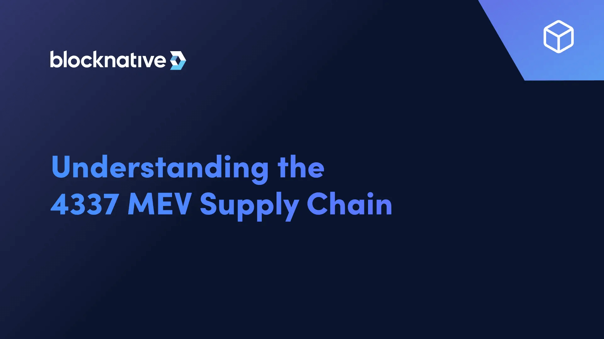 Understanding the 4337 MEV Supply Chain Understanding the 4337 MEV Supply Chain